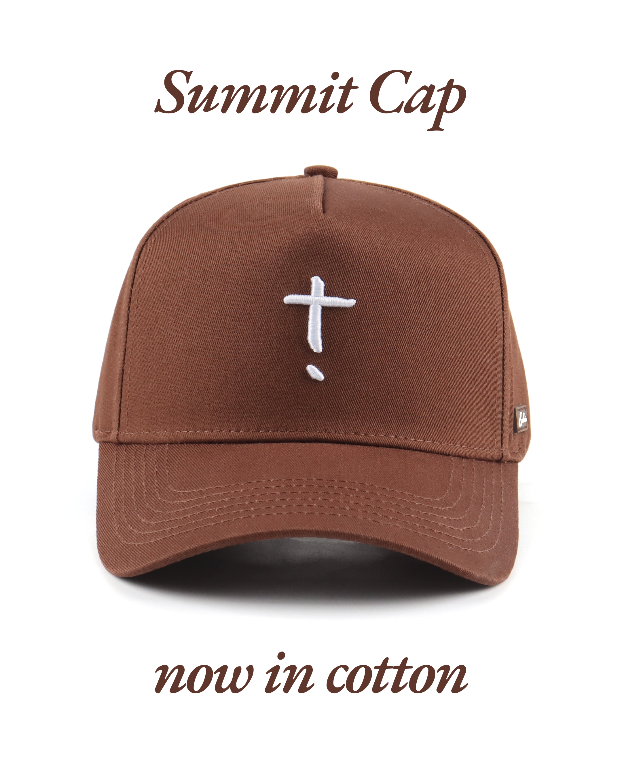 Exclaim Jesus Summit Cap | Cotton | Dark Brown | High Profile